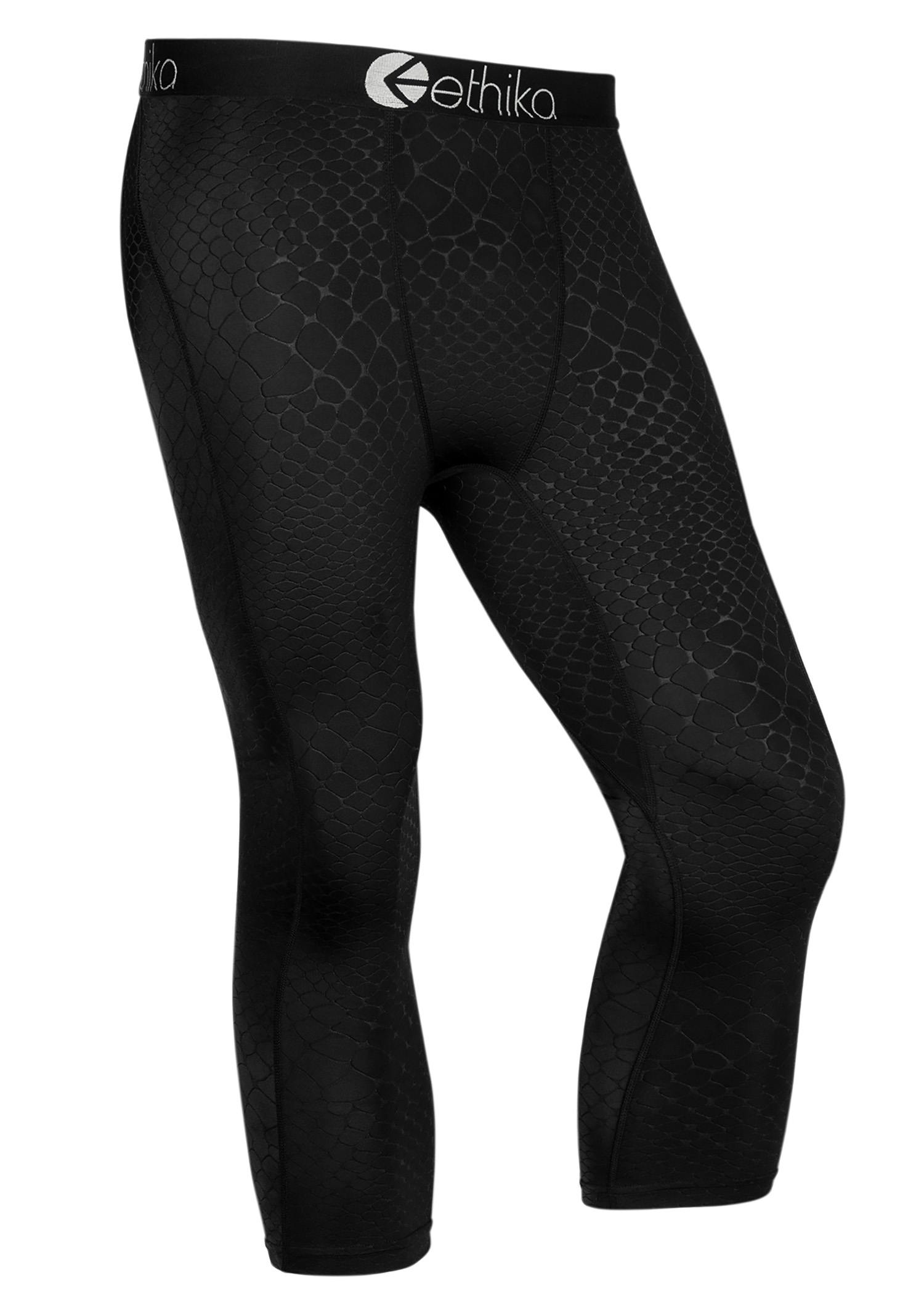 MENS 3/4 TIGHT Embossed Python - Black | Ethika